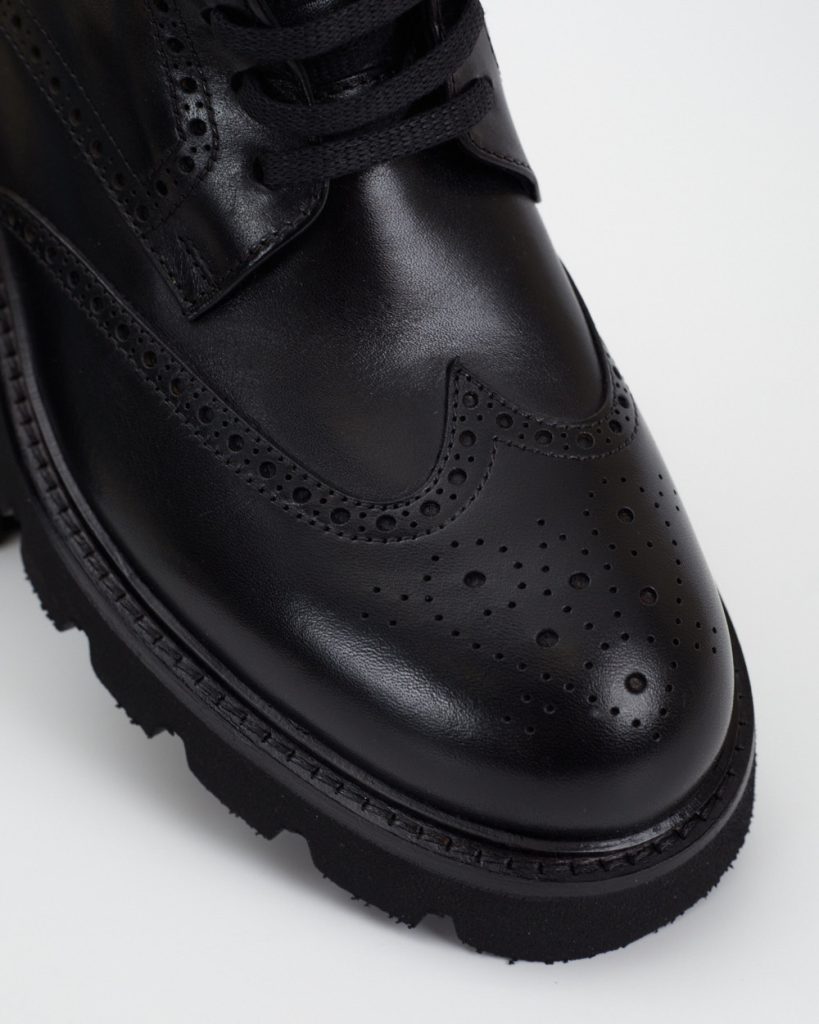Black Wingtip Boots