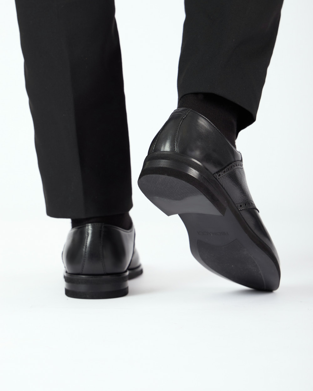 Black Suave Textured Lace Ups