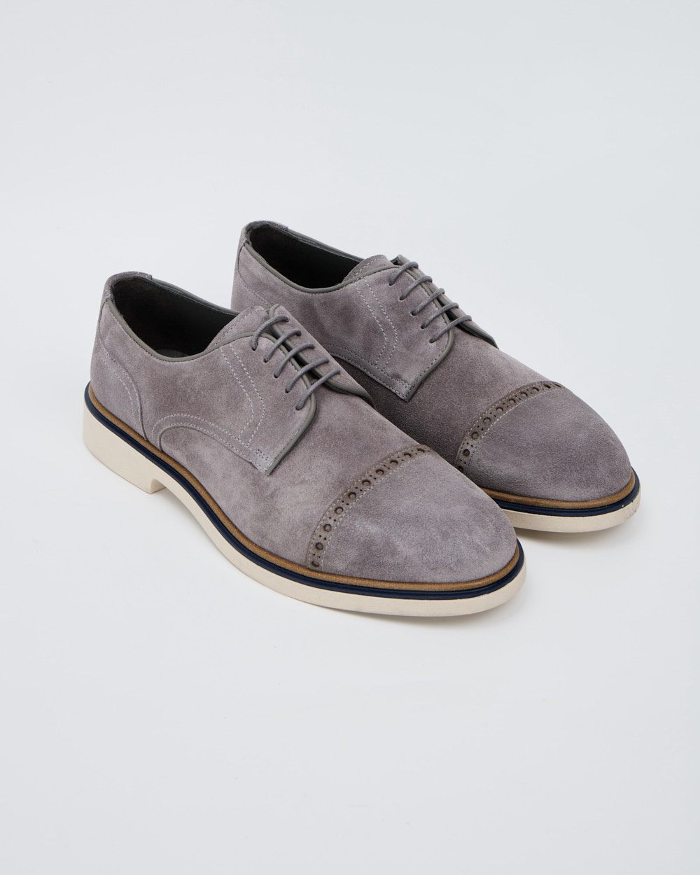 Grey Modern Suede Lace Ups
