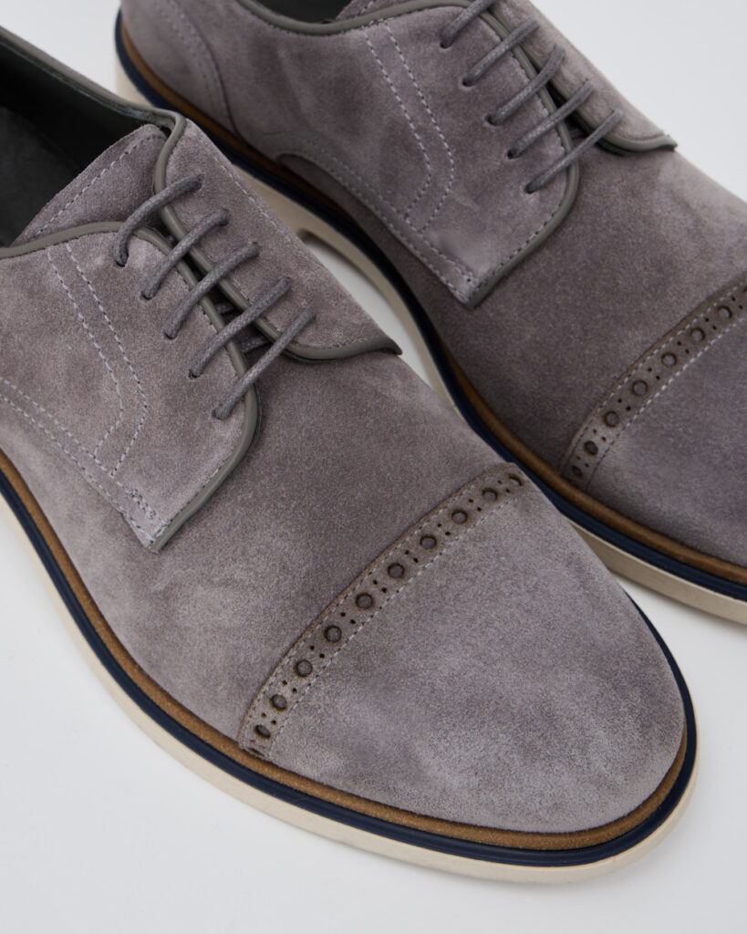 Grey Modern Suede Lace Ups