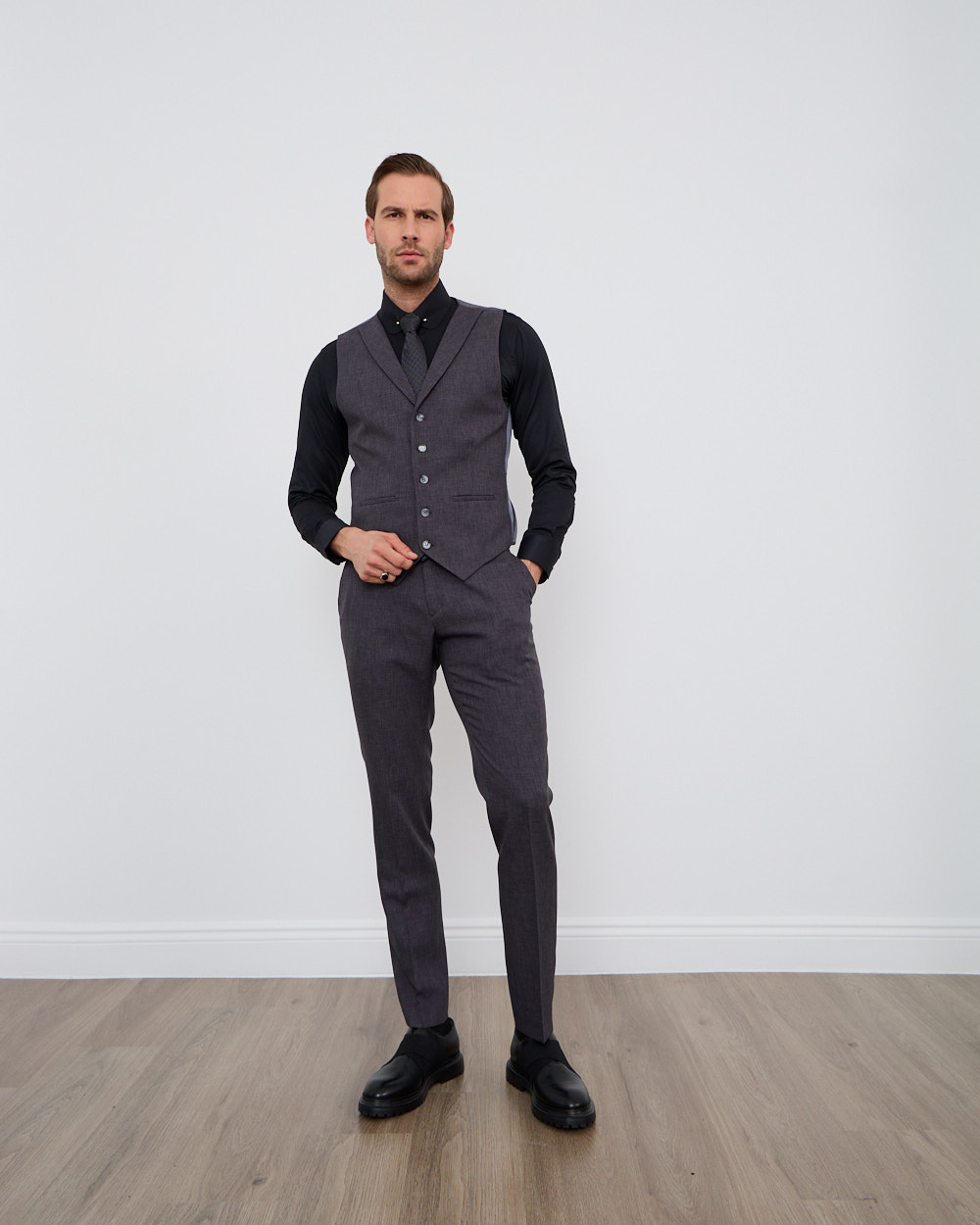 Charcoal Aristocratic Chic Suit