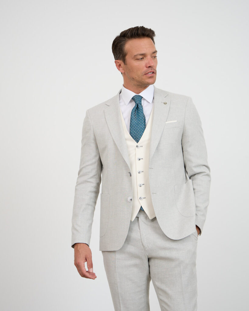 Grey Pinnacle Linen Suit