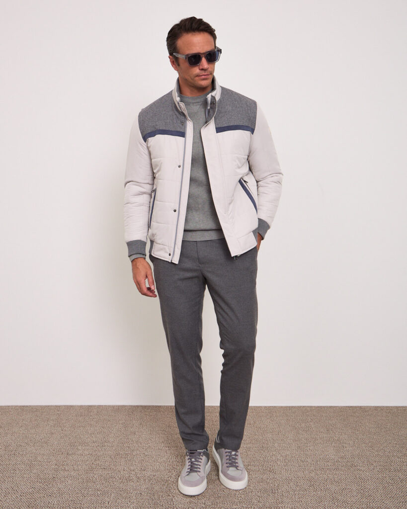 Greige Color Block Waterproof Jacket