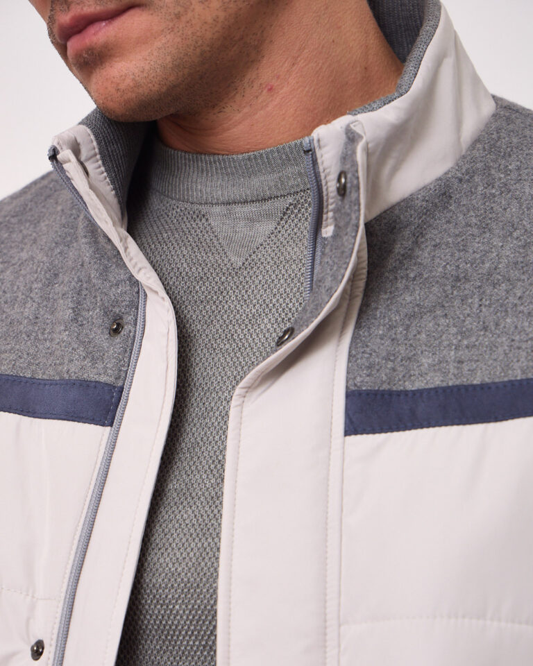 Greige Color Block Waterproof Jacket